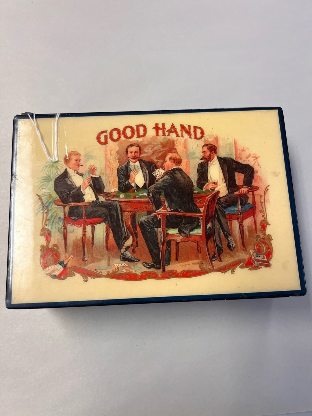 Enesco John Grossman the Gifted Line Antique Cigar Label Box Poker Set ...