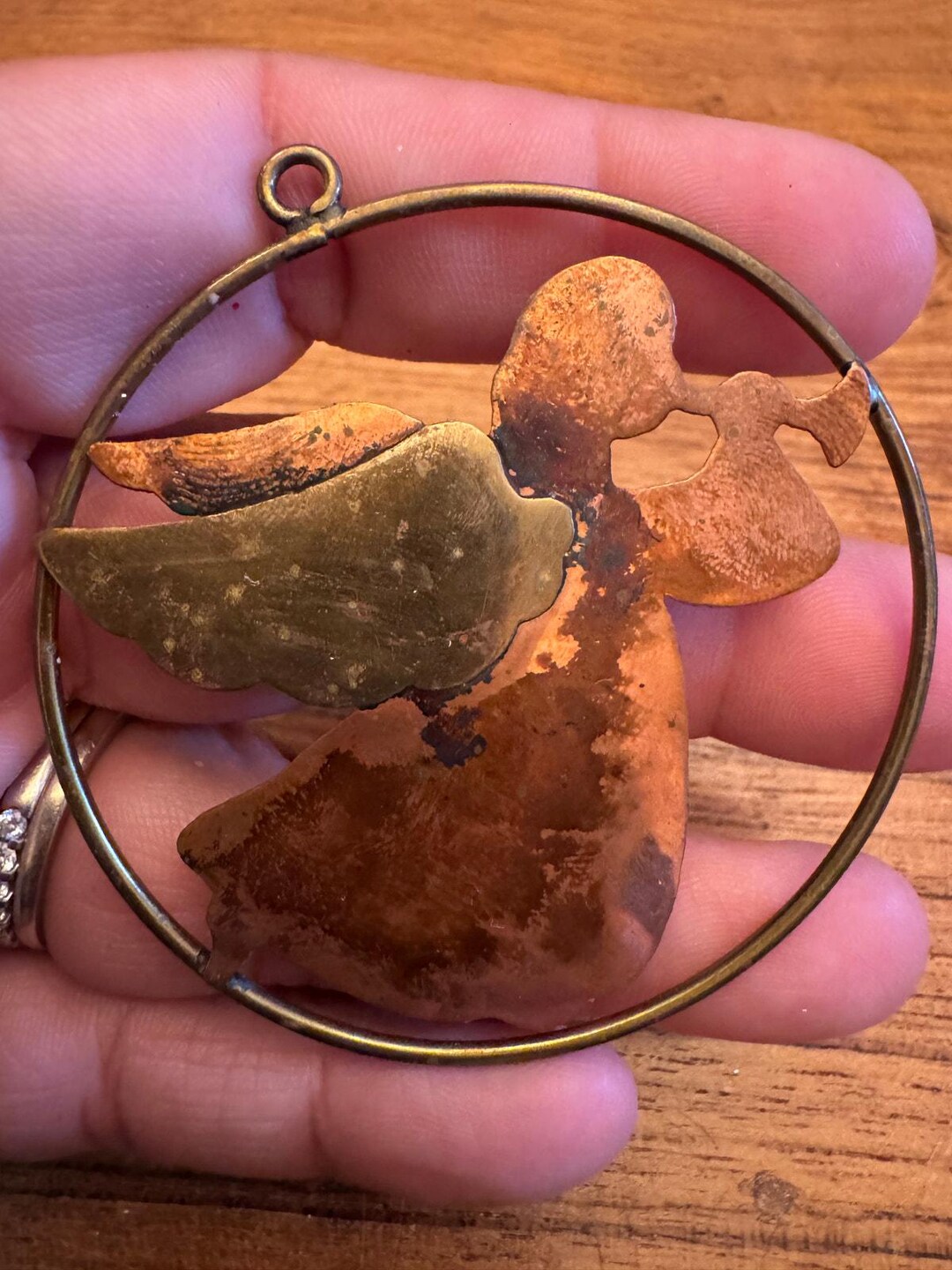 Vintage Copper Angel Ornament - Etsy