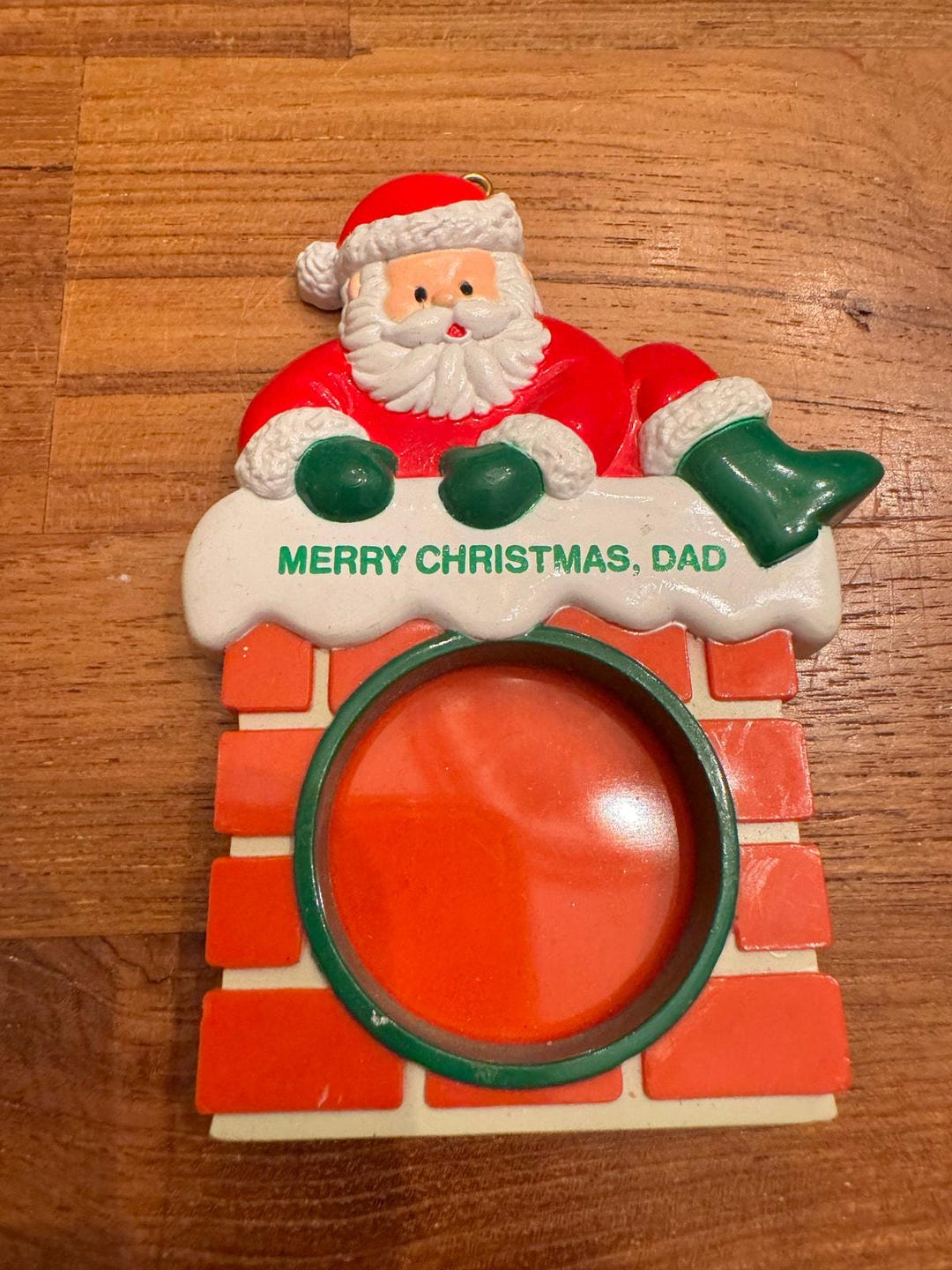 Vintage Enesco Merry Christmas Dad Santa Frame Ornament 1986 - Etsy
