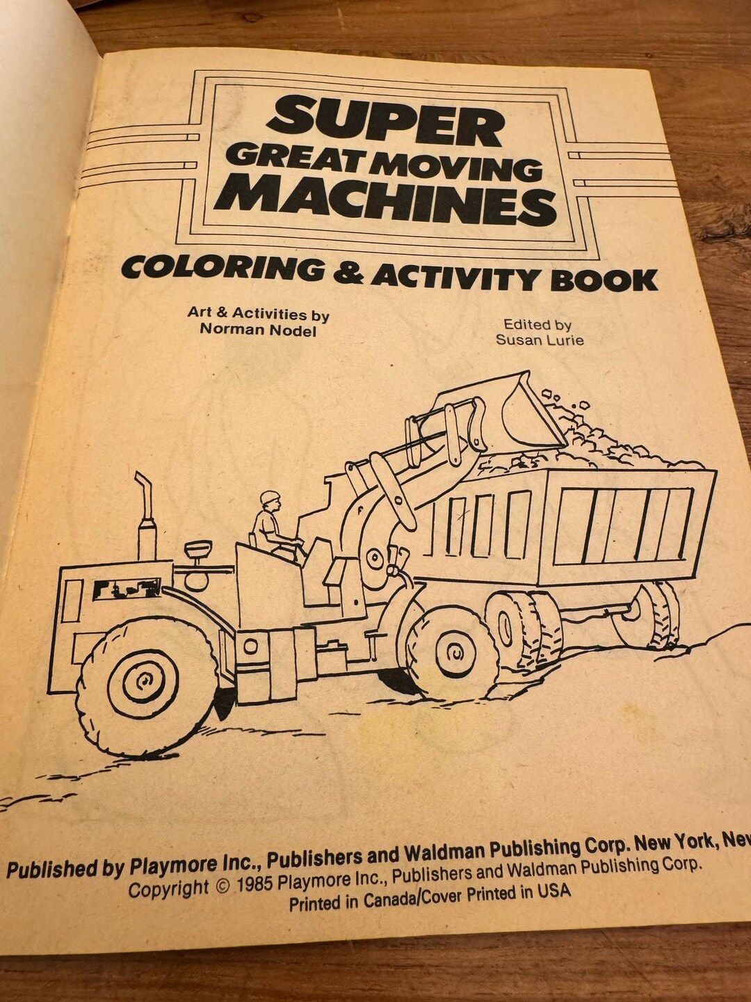 Super Great Machines Coloring Book 1985 New - Etsy