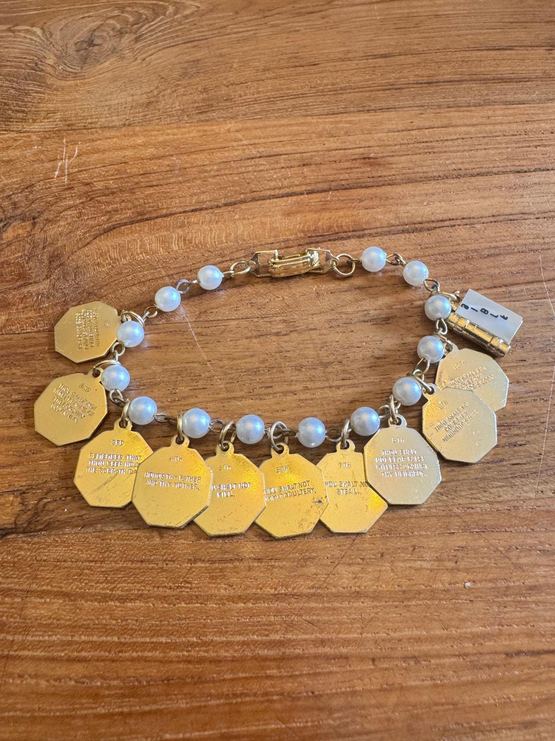 Vintage Ten Commandments Charm Bracelet Religious Jewelry - Etsy