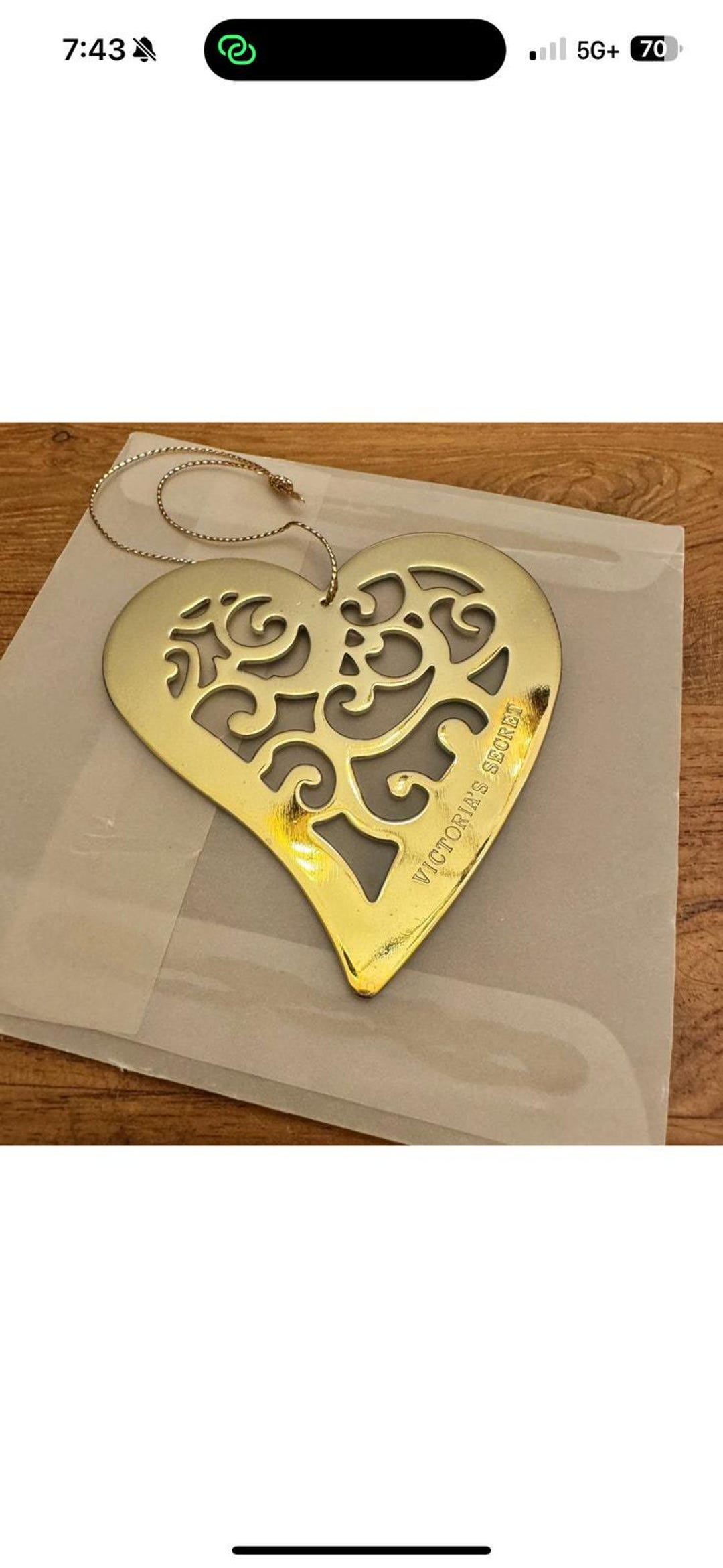 Victoria's Secret Heart Label Gold Metal Ornament Wall Decor 3.5" - Etsy