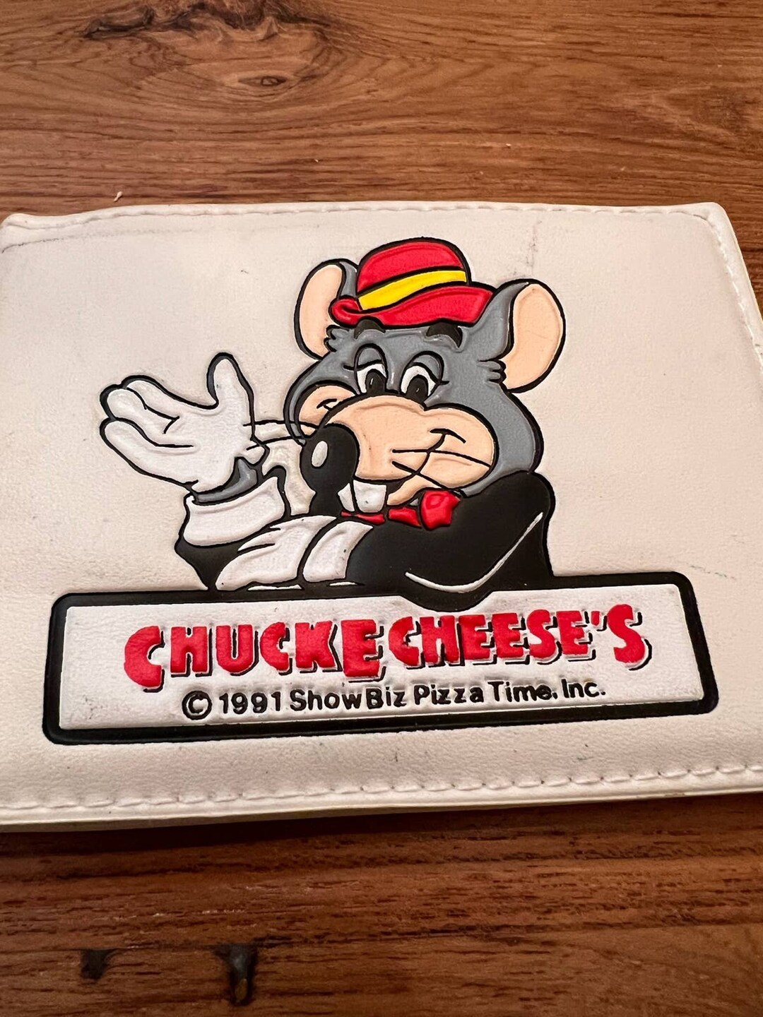 Rare Vintage Chuck E Cheese 1991 Showbiz Pizza Time Wallet White - Etsy ...