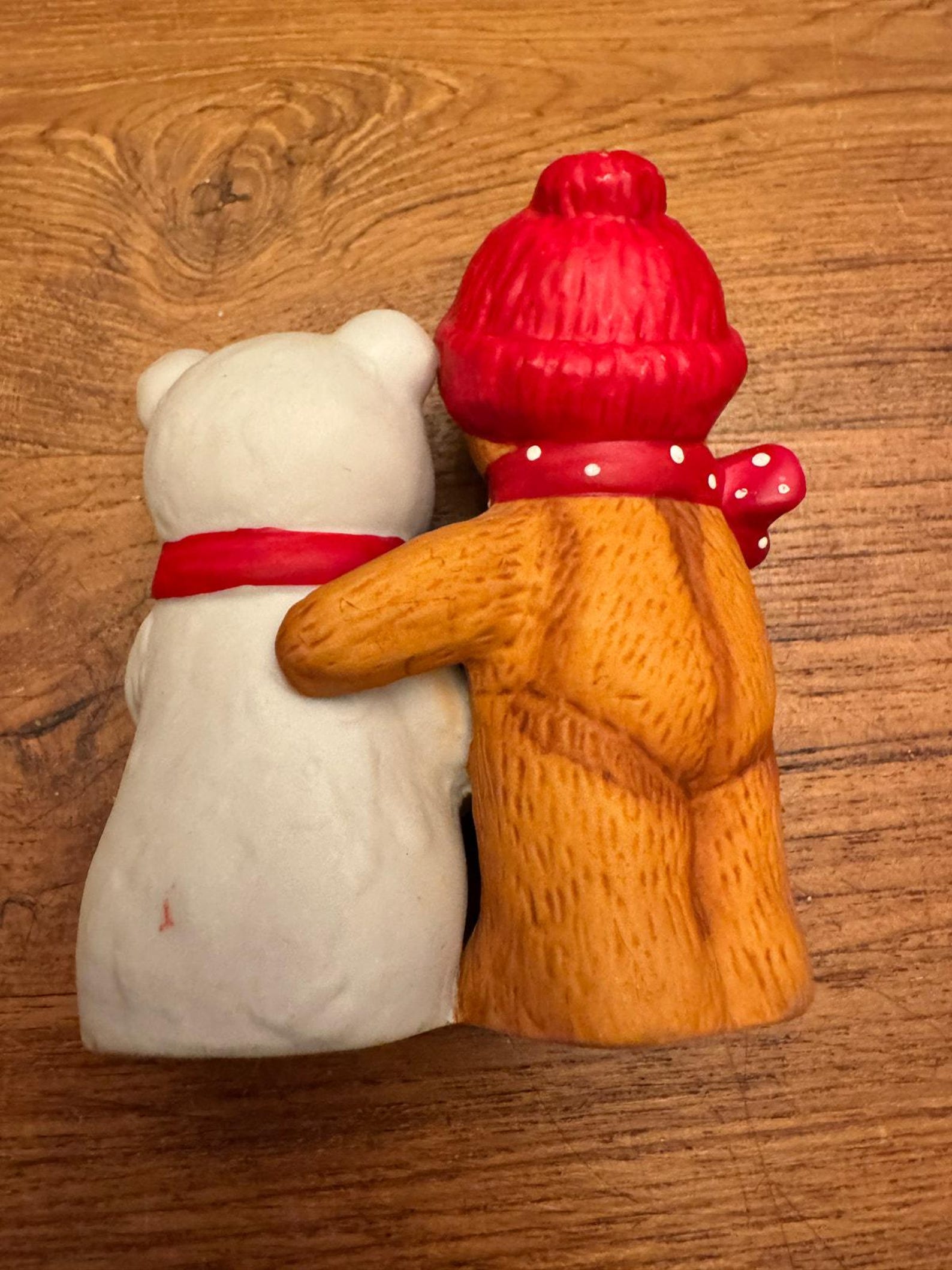 Enesco Figurine Lucy Rigg Rigglets Christmas Bear W Red Hat and Snowman ...