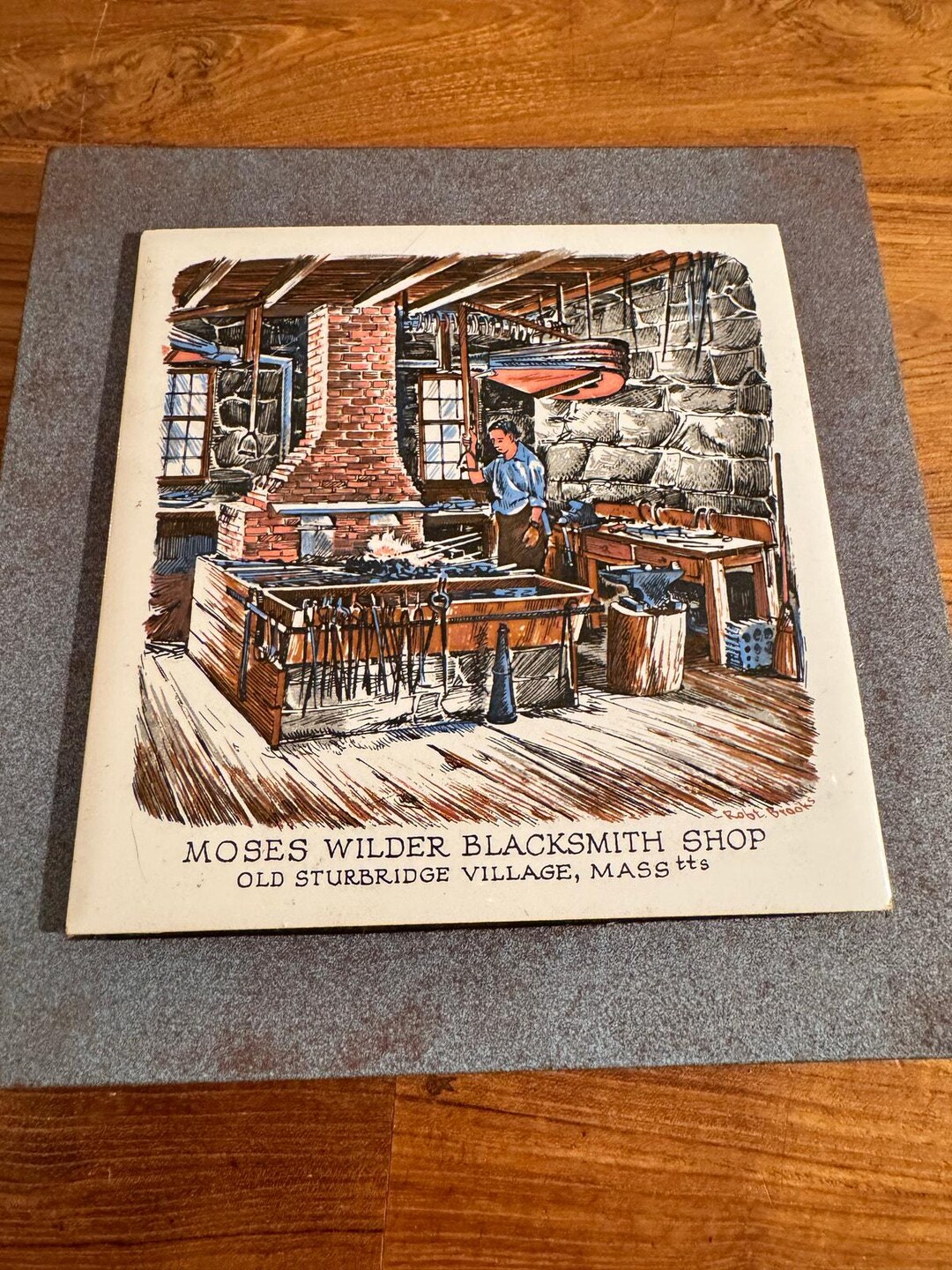 Moses Wilder Blacksmith Shop Old Sturbridge Village Mass. Framed ...