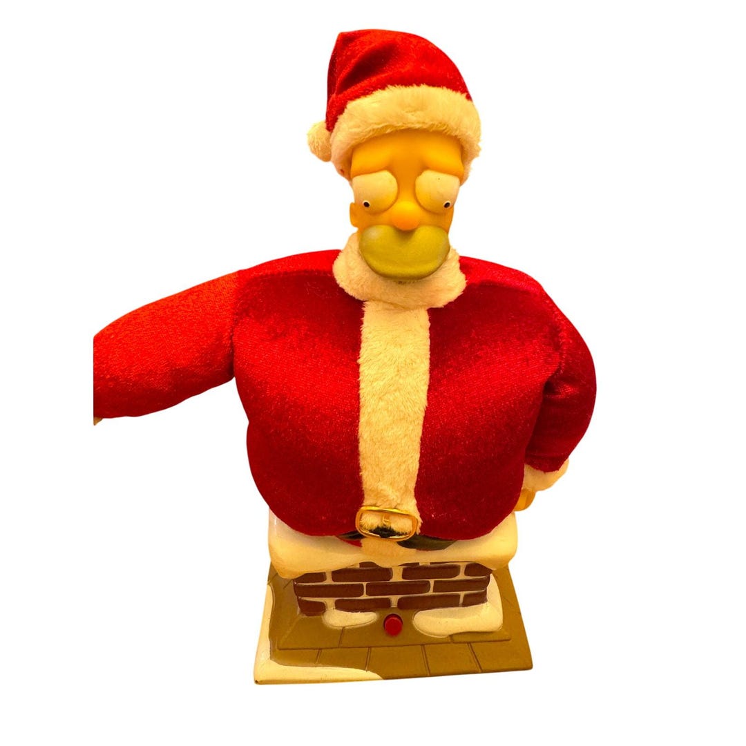 The Simpsons Christmas Santa Homer Simpson Stuck in the Chimney Talking ...