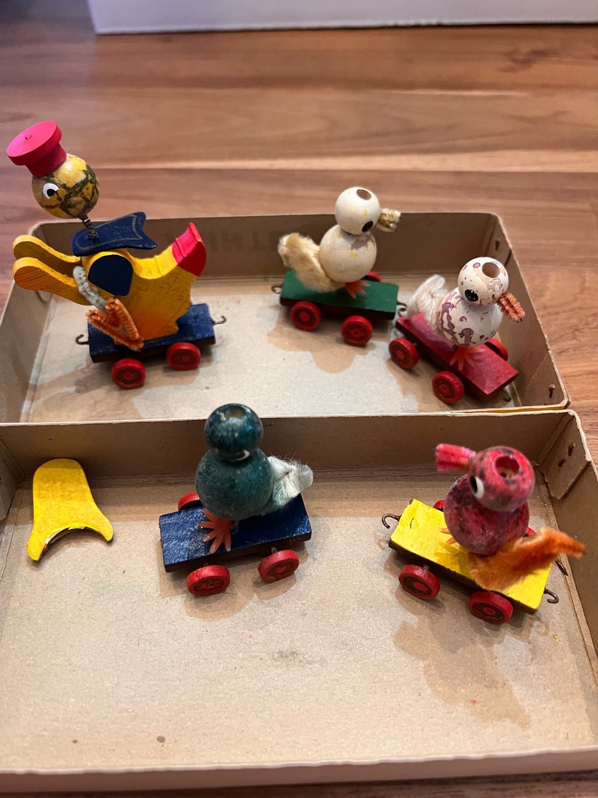 Vintage Duck and Chicken Train Set Wood Candle Holders Japan - Etsy