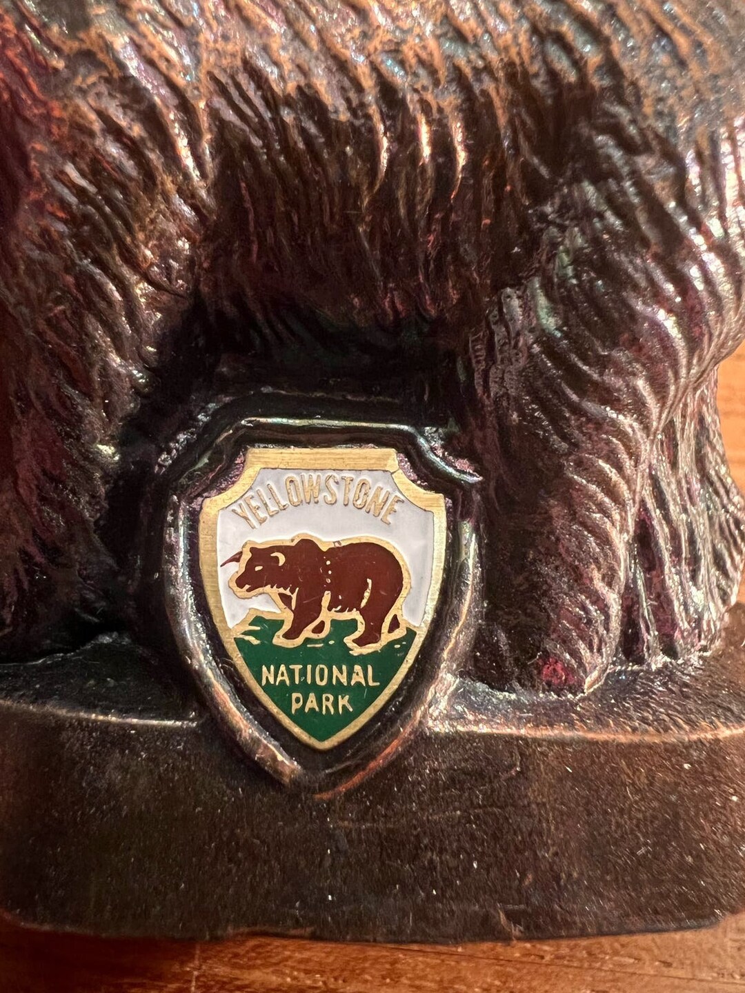 Vintage Bronze Bear Figurine Yellowstone National Park - Etsy