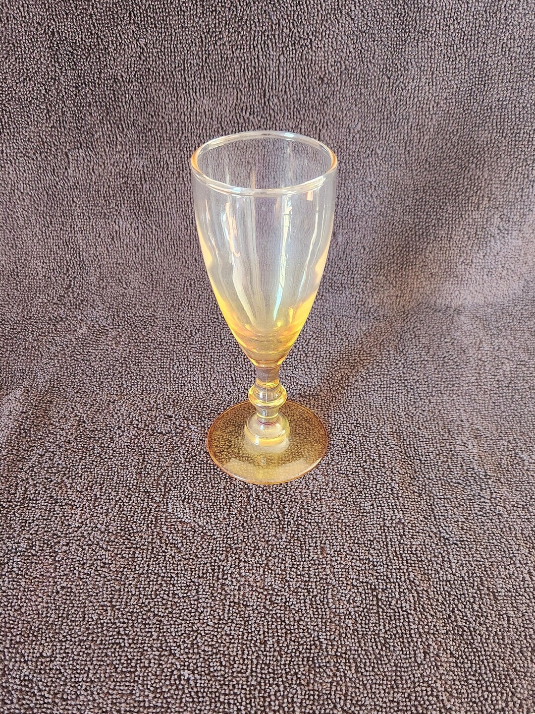 Vintage Libbey Amber Stem 2-tone Fade to Clear Sherry/port Wine Glass ...