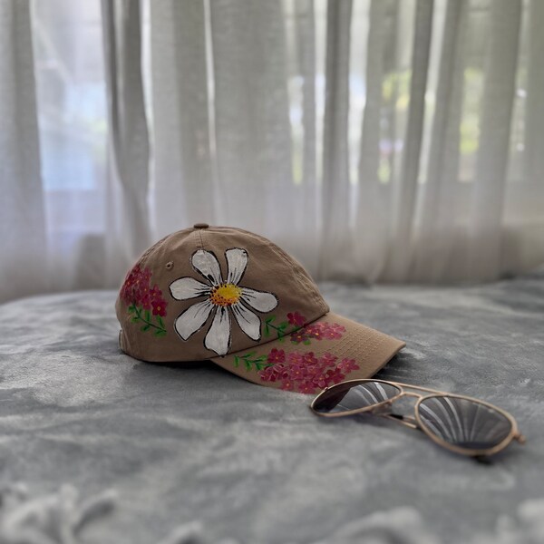 Hand Painted Baseball Cap - Etsy