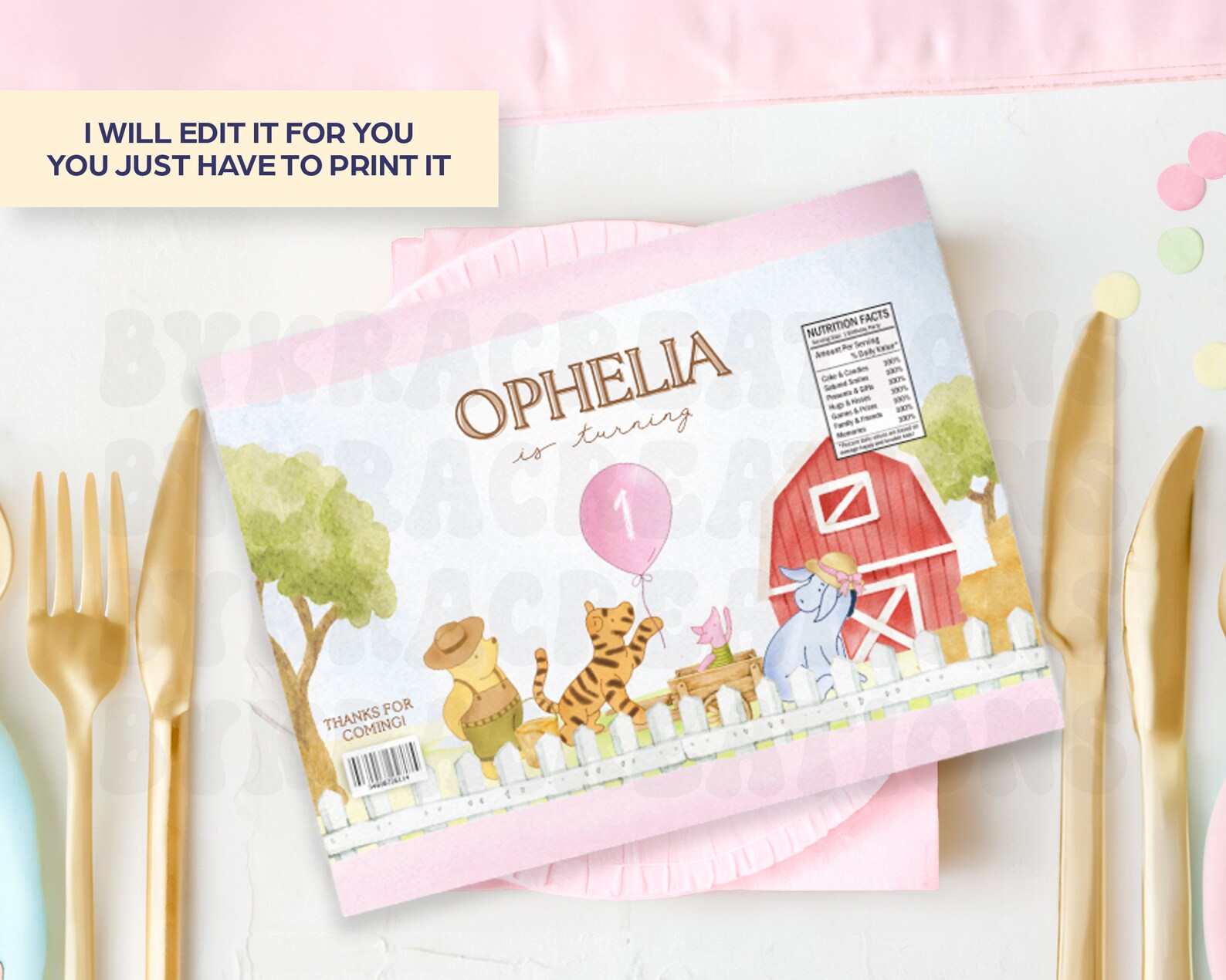 Classic Winnie the Pooh Chip Bag Labels Printable Winnie the Pooh ...