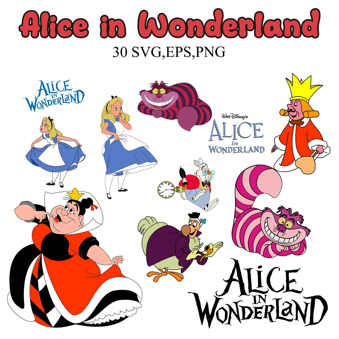 Alice au pays des merveilles SVG Bundle, Alice SVG, Princess svg, Alice ...