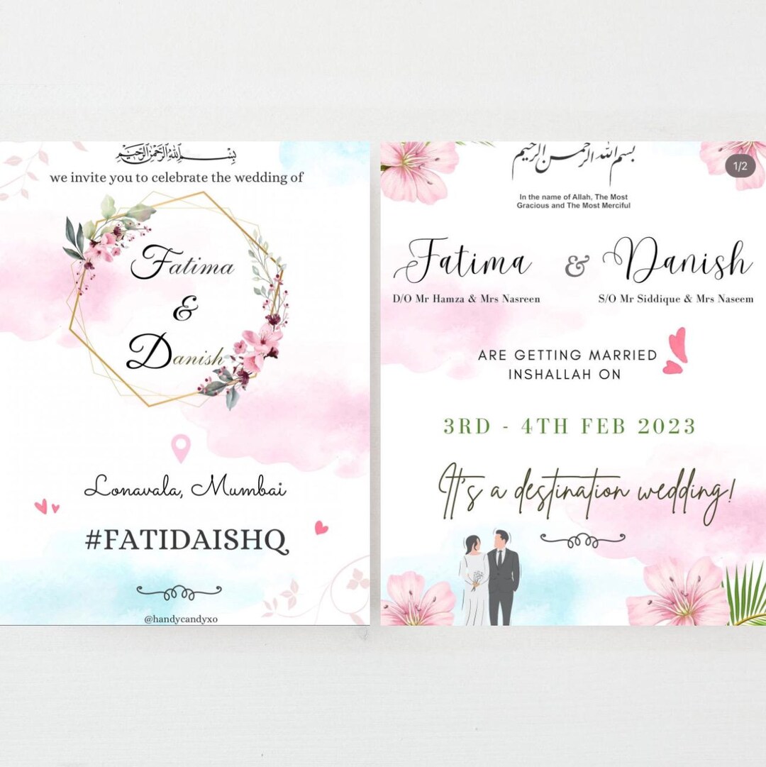 Destination Wedding Invitation Card Design - Etsy