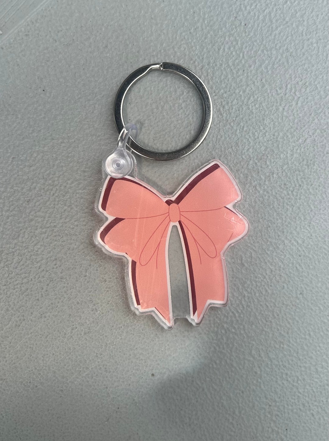 Coquette Bow Keychain Bow Pink Lovers Gift Girlfriend Keychain - Etsy