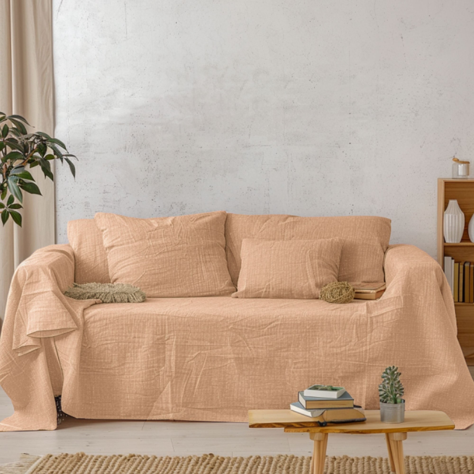 Ultra Soft Linen Sofa Cover/minimalist Design/furniture and Decor/cozy ...