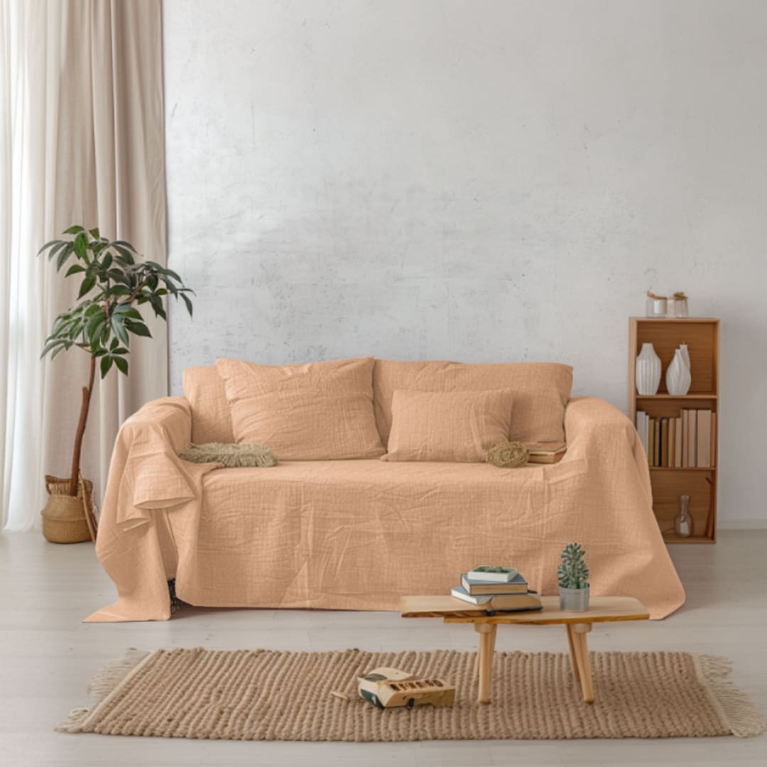 Ultra Soft Linen Sofa Cover/minimalist Design/furniture and Decor/cozy ...
