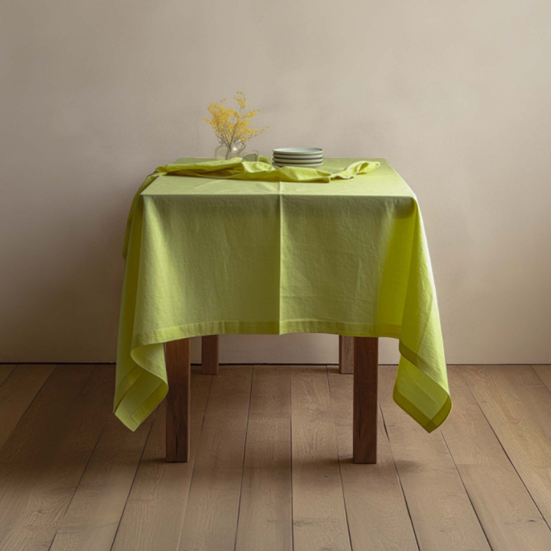 Yellow Linen Tablecloth/elegant Handmade Farmhouse Tablecloth for ...
