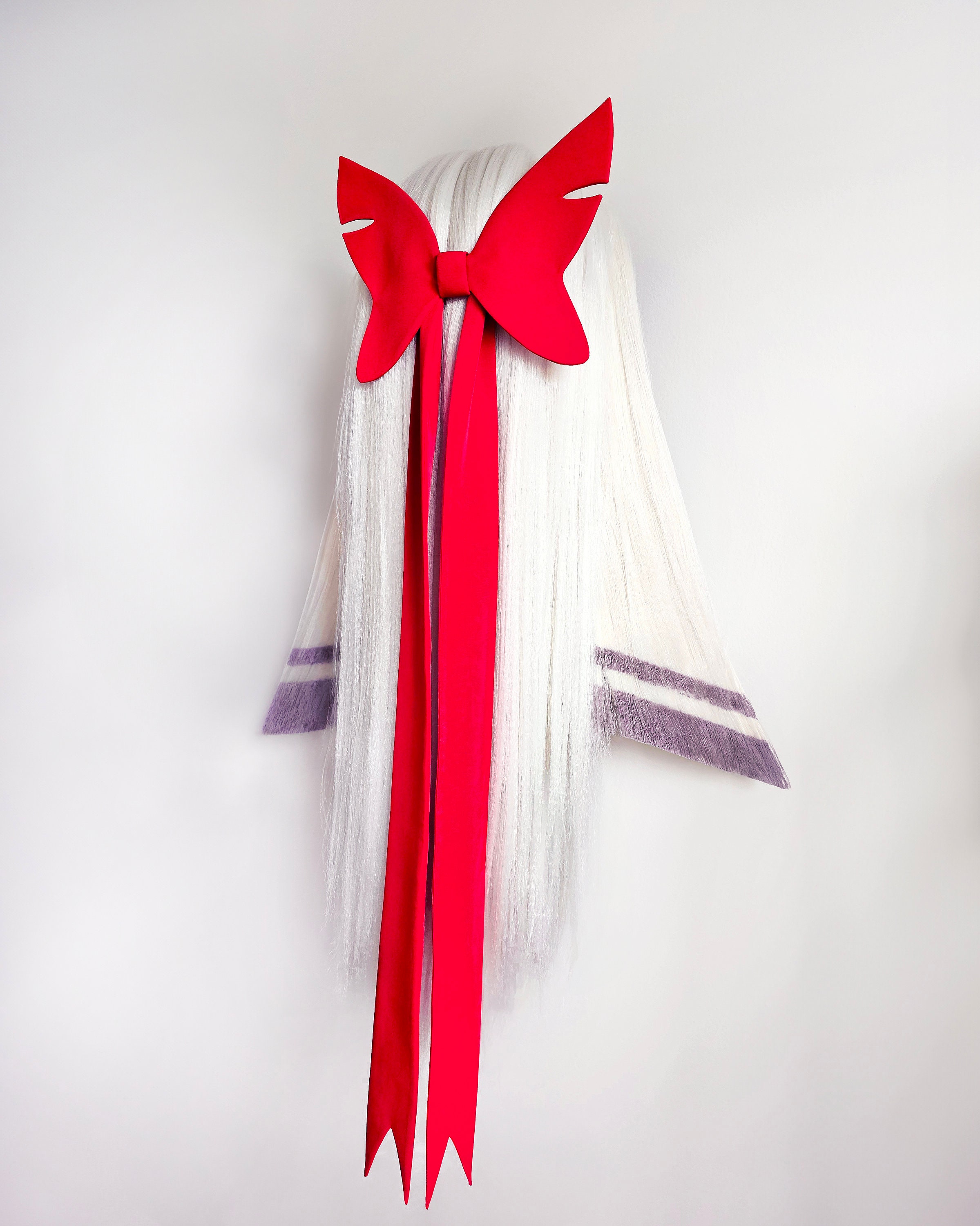 Hazbin Hotel Vaggie Cosplay Red Bow Hair Accessories Handmade Custom ...