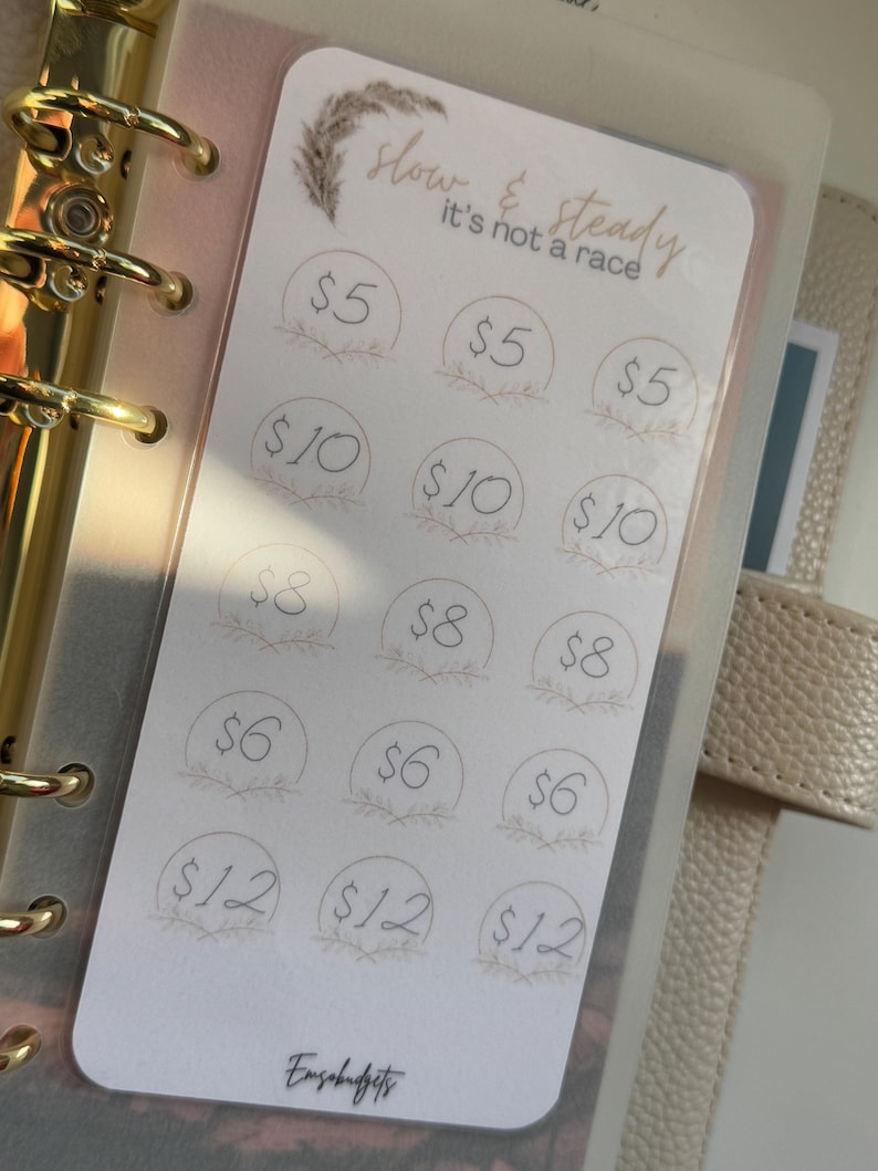 Slow and Steady | Savings Challenge | Low & High Denomination - Etsy