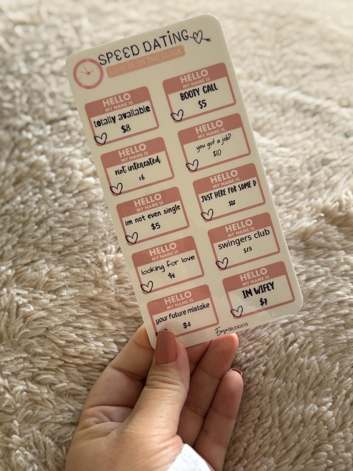 Speed Dating | Savings Challenge | - Etsy