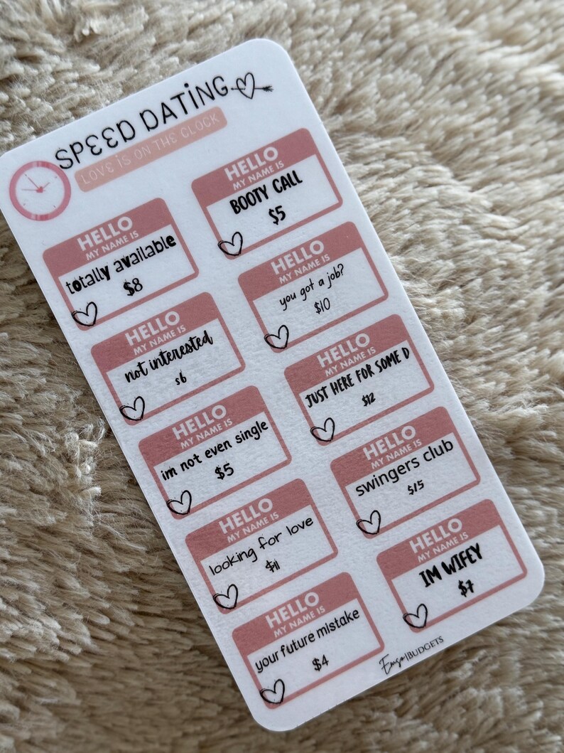 Speed Dating | Savings Challenge | - Etsy