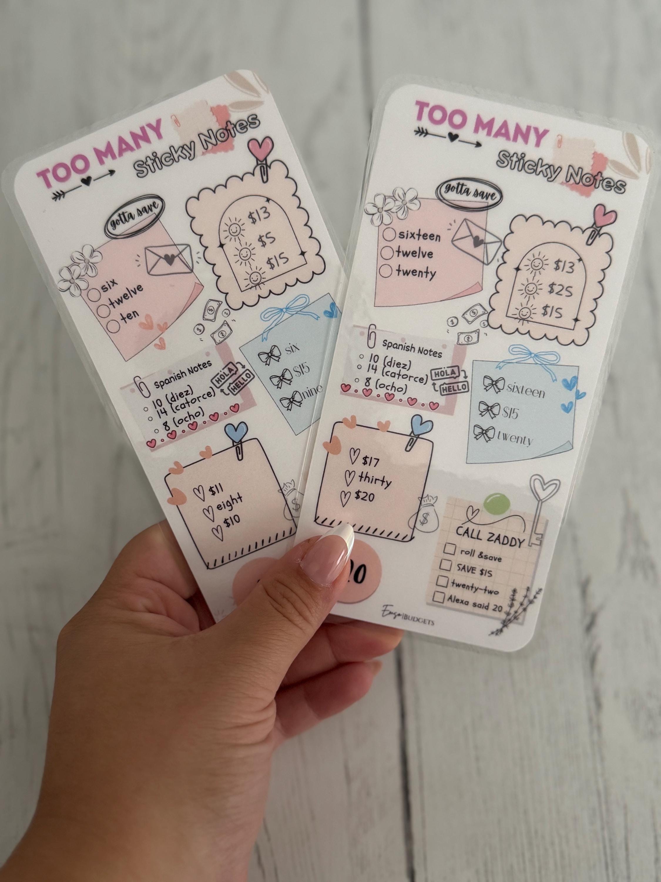 Sticky Notes | Savings Challenge | - Etsy