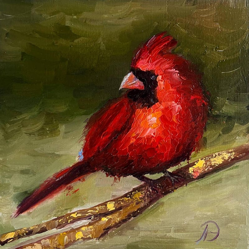 Cardinal Painting - Etsy