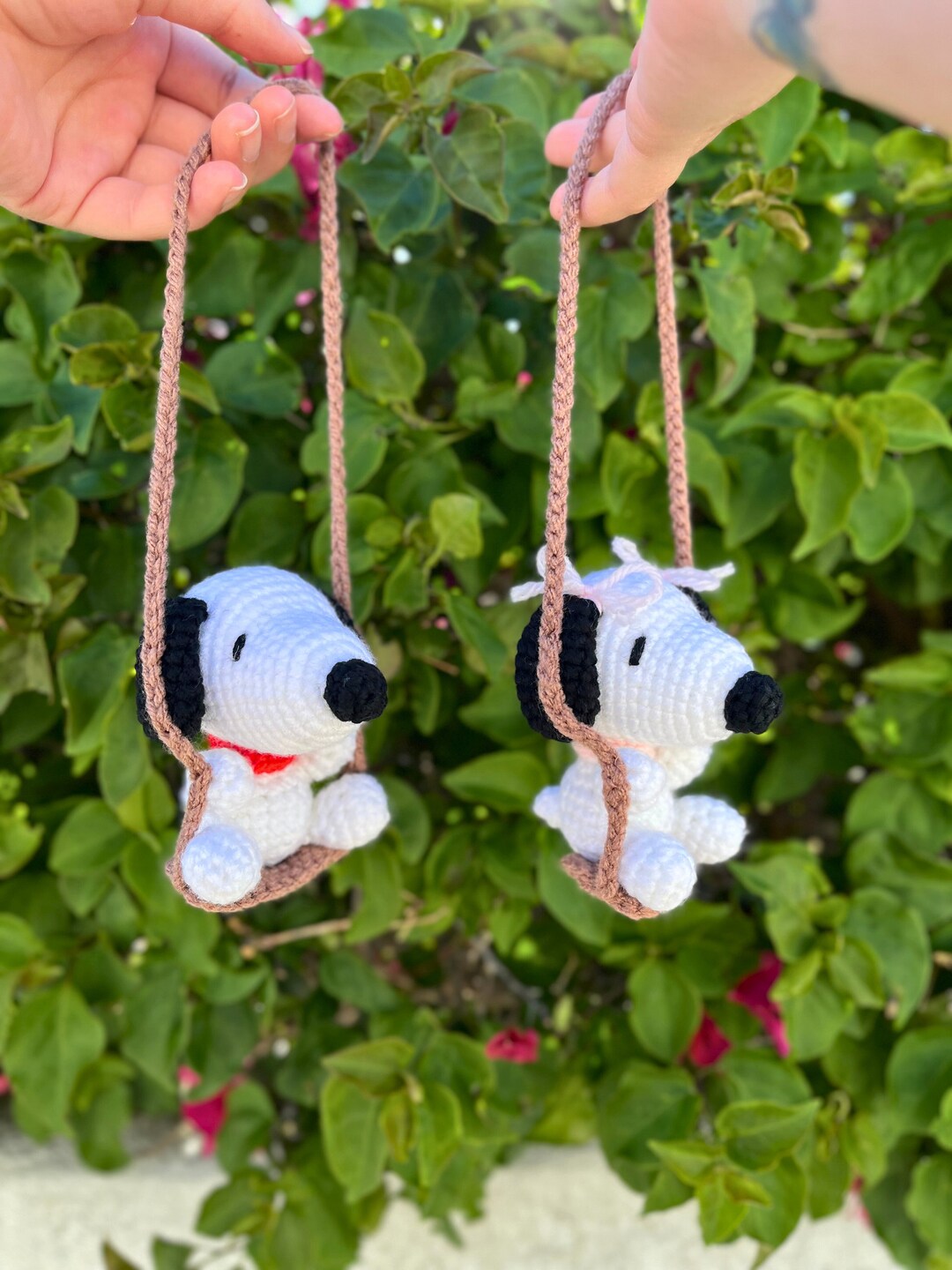 Crochet Snoopy on Swing - Etsy