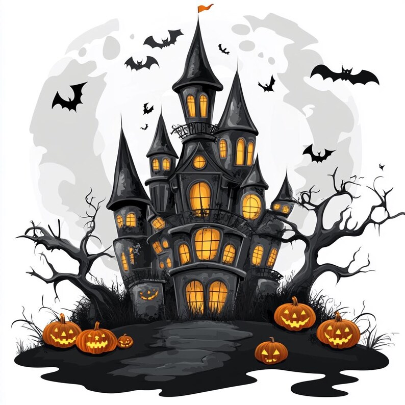 16 Comic Style Halloween Images Digital Art PNG Clipart - Etsy