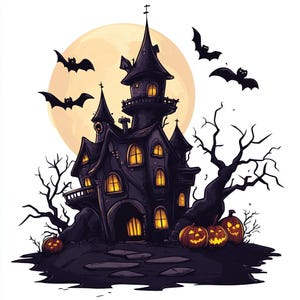 16 Comic Style Halloween Images Digital Art PNG Clipart - Etsy