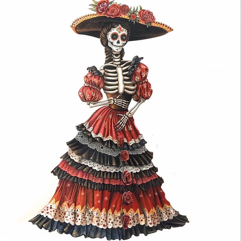 20 Imagenes de Catrina PNG clipart - Etsy México