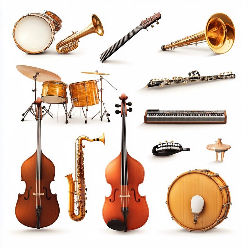19 Images of Musical Instruments JPG and PNG Clipart - Etsy