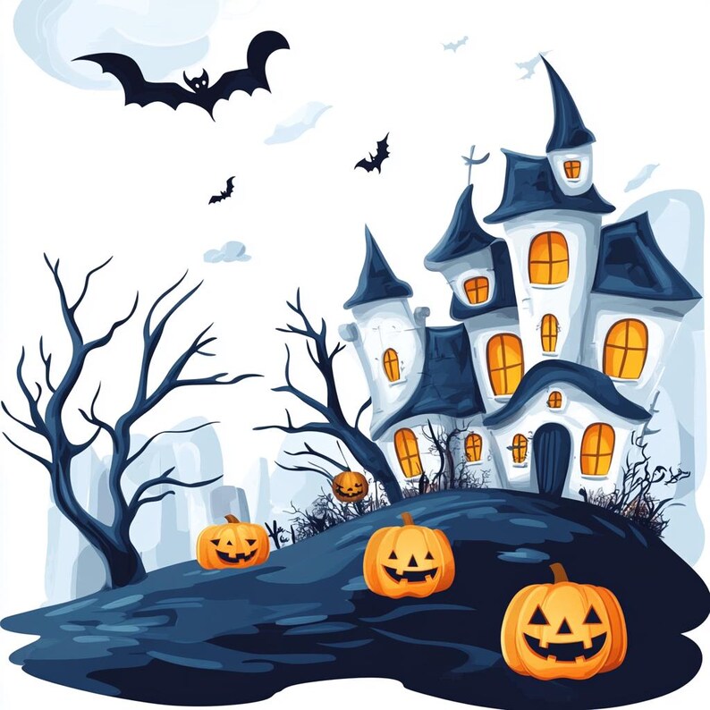 16 Comic Style Halloween Images Digital Art PNG Clipart - Etsy