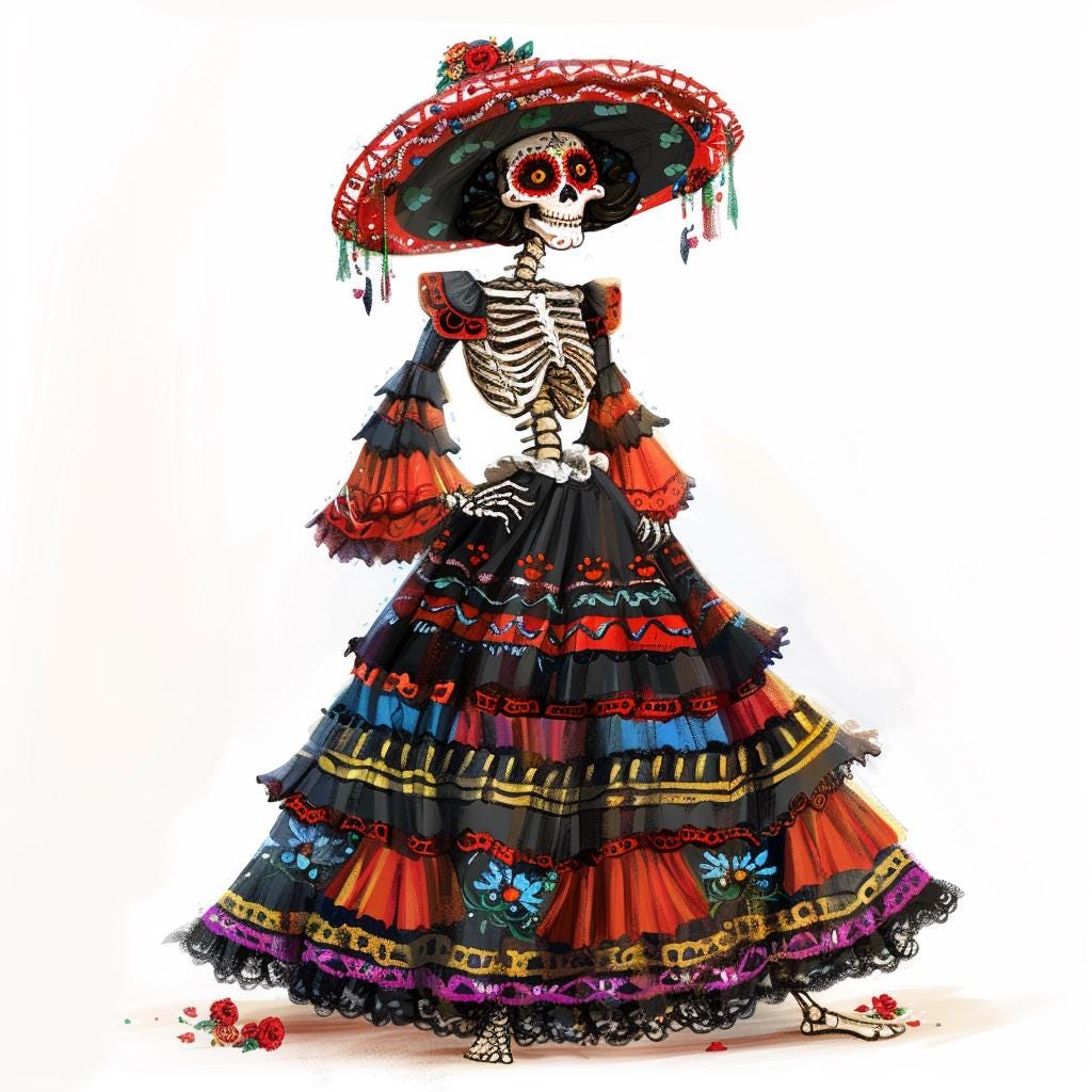 20 Imagenes de Catrina PNG clipart - Etsy México