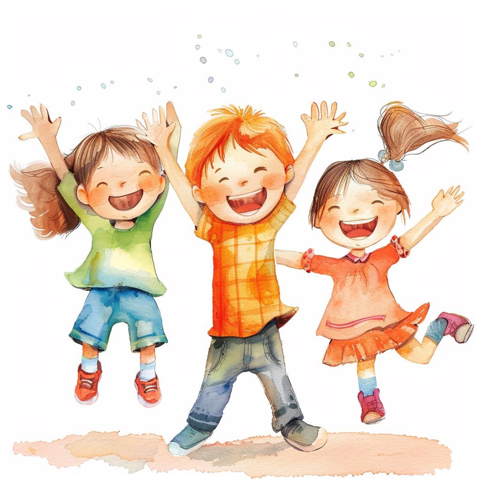 32 Images of Children Playing Watercolor PNG Clipart - Etsy UK
