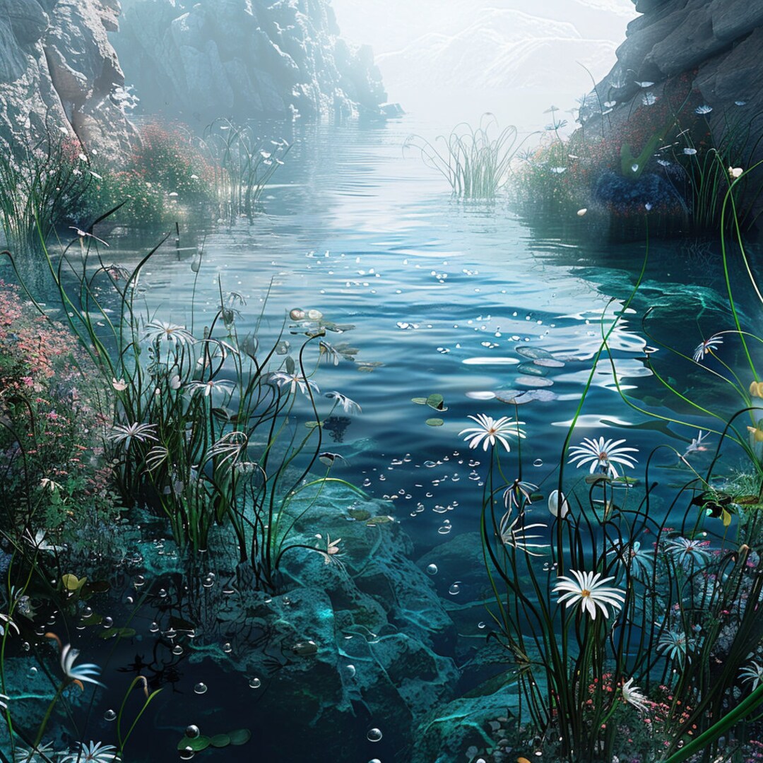 16 Images of Aquatic Landscape Digital Art PNG Clipart - Etsy