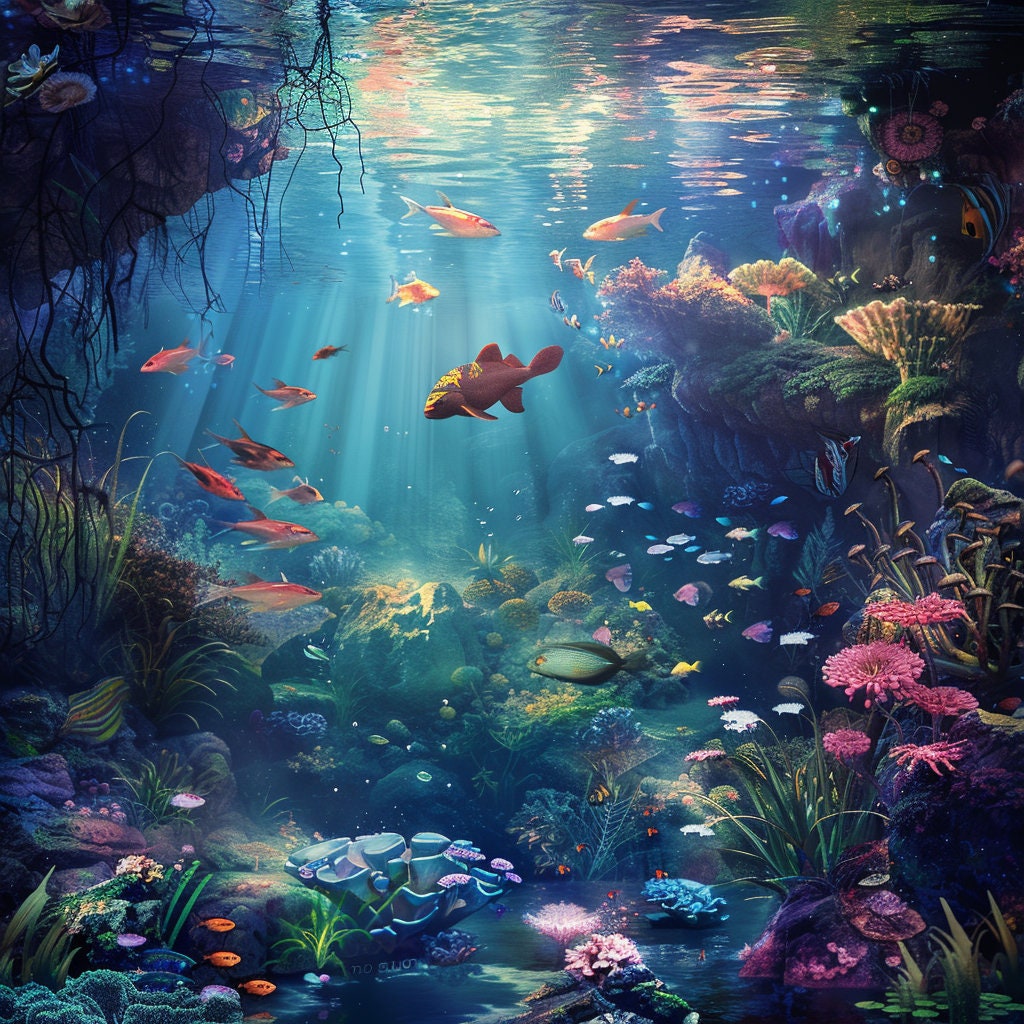 16 Images of Aquatic Landscape Digital Art PNG Clipart - Etsy