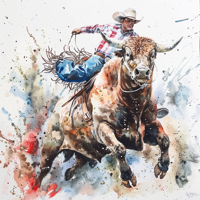 20 Watercolor Rodeo Images PNG Clipart - Etsy