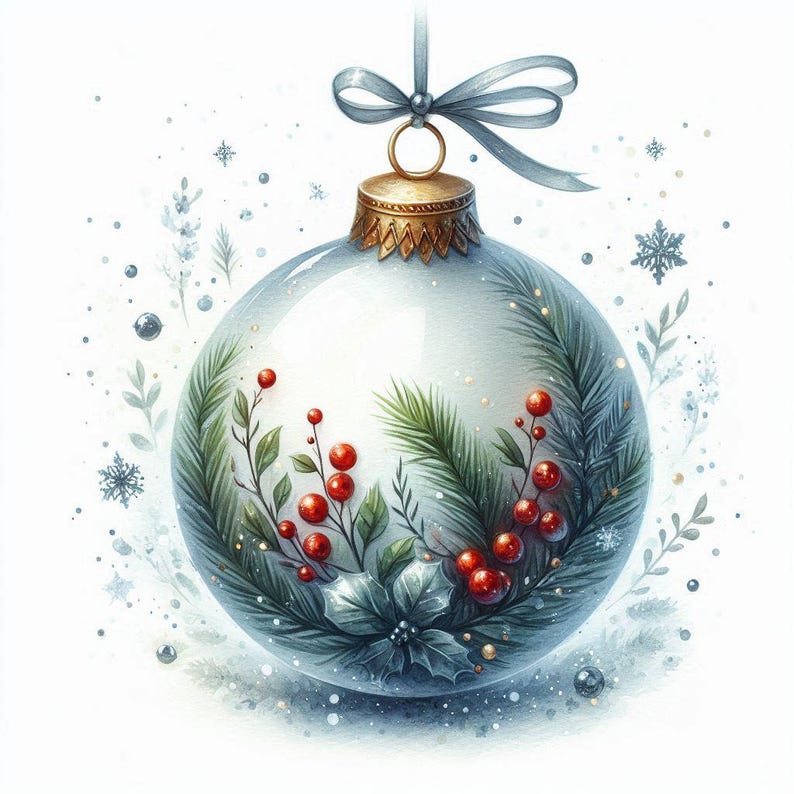 16 Imagenes de Esfera Navideña JPG - Etsy México