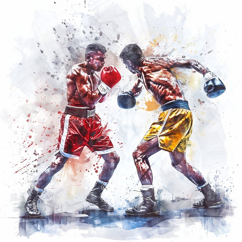 19 Images of Watercolor Boxing Scenes PNG Clipart - Etsy