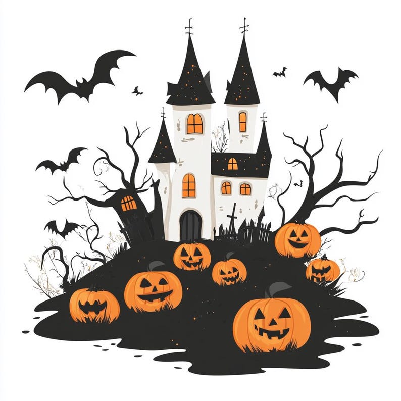 16 Comic Style Halloween Images Digital Art PNG Clipart - Etsy