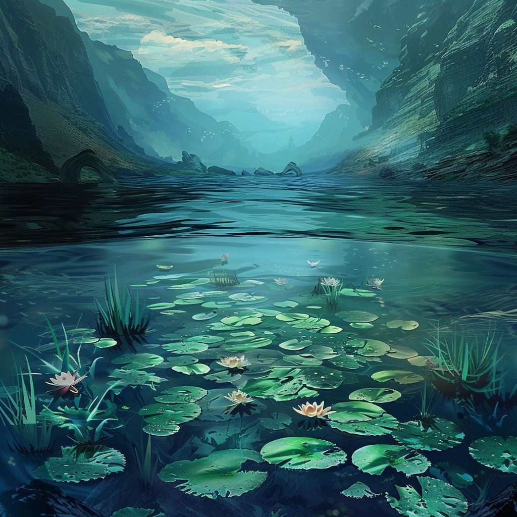 16 Images of Aquatic Landscape Digital Art PNG Clipart - Etsy