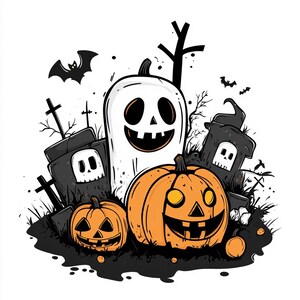 16 Comic Style Halloween Images Digital Art PNG Clipart - Etsy