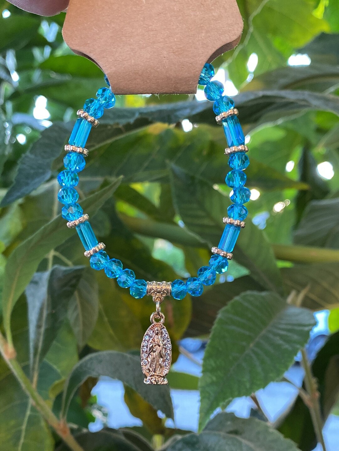 Virgin Mary Charm Bracelet - Etsy