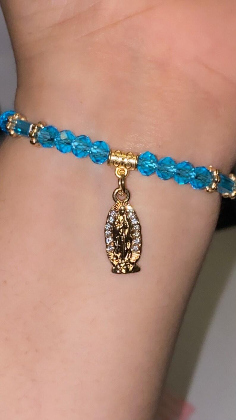 Virgin Mary Charm Bracelet - Etsy