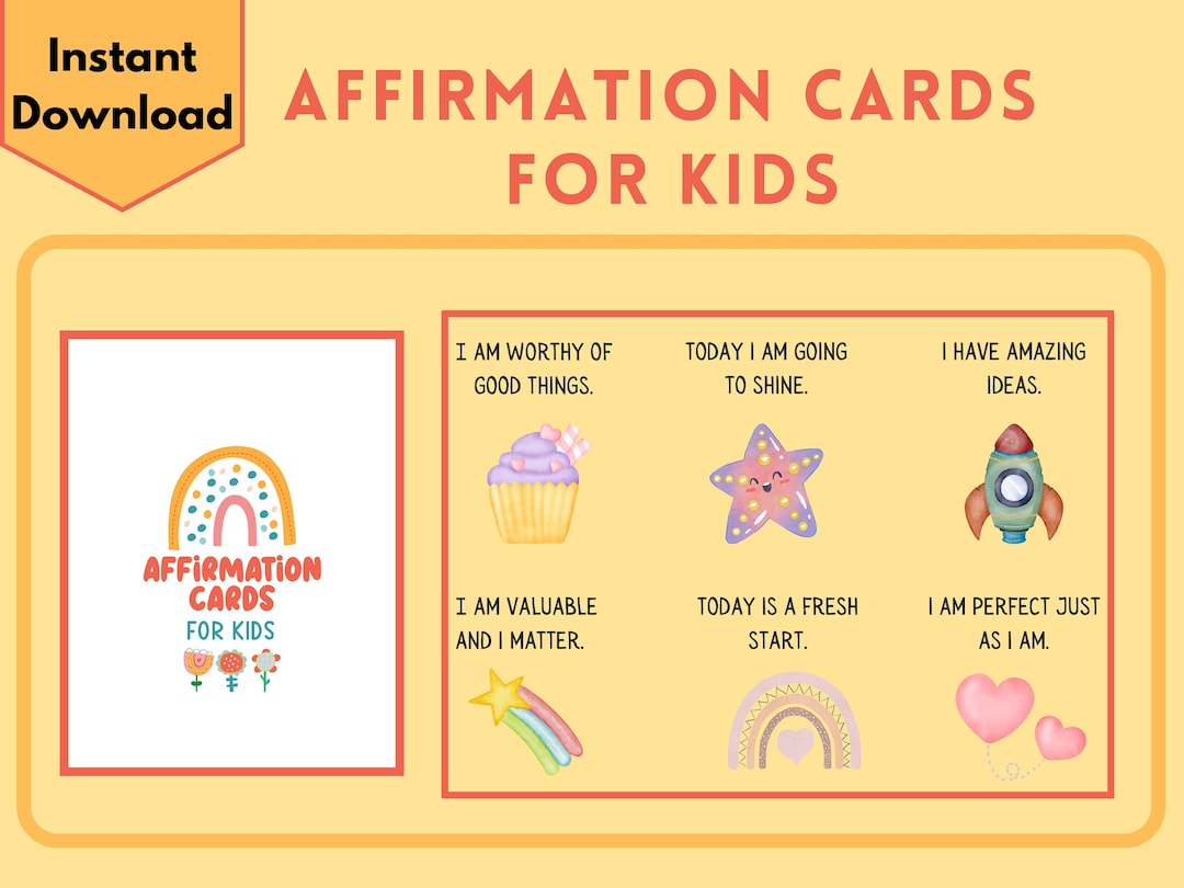 Empowerkids: Positive Affirmation Cards for Confidence & Joy Set of ...