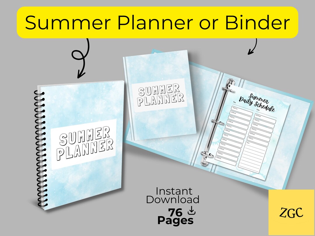 Editable Kids Summer Planner, 2024 Summer Binder, Summer Kids List ...