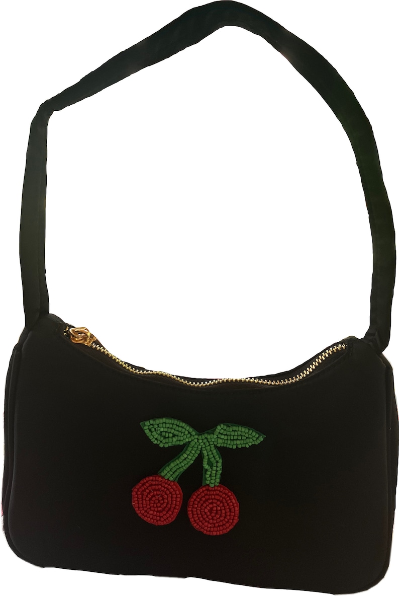 Cherry Shoulder Bag - Bead Embroidered - Etsy