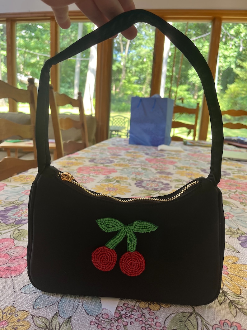 Cherry Shoulder Bag - Bead Embroidered - Etsy