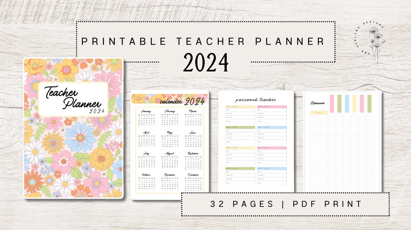 Printable Teacher Planner Retro Theme Australian Teacher - Etsy